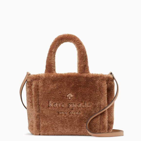 kate spade | Bags | Kate Spade Signature Ella Faux Fur Small Tote ...